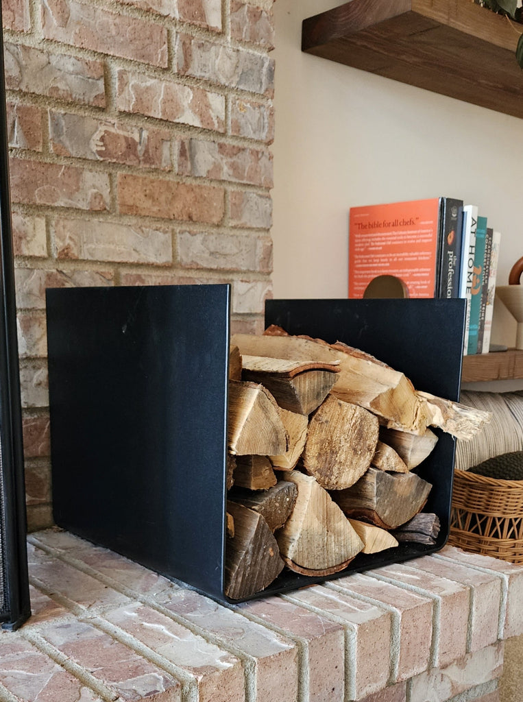 Steel Patina Firewood Holder – Hewn & Forged